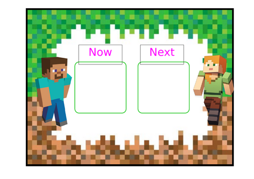 Minecraft Now and Next Board | Teaching Resources