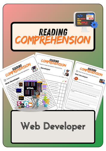 Reading Comprehension - Web Developer + Solutions | Teaching Resources