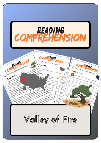 Reading Comprehension - Valley of Fire + Solutions | Teaching Resources