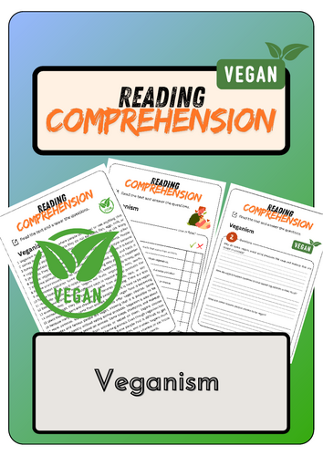 Reading Comprehension - Veganism + Solutions | Teaching Resources
