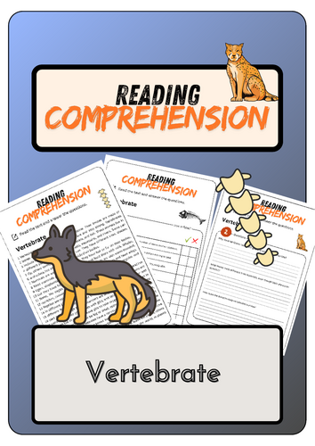 Reading Comprehension - Vertebrate + Solutions | Teaching Resources