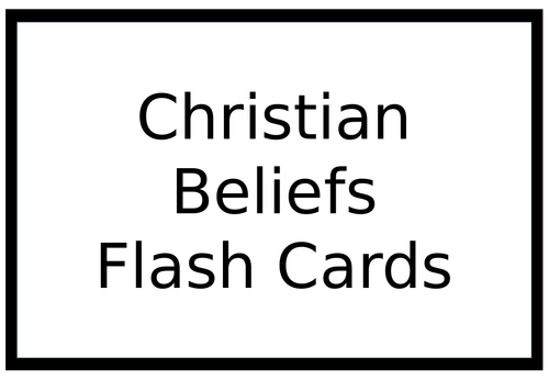 Religious Studies Emergency Revision Flash Cards – Christian Beliefs ...