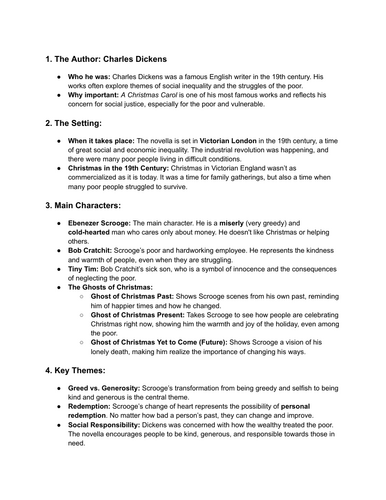 A Christmas Carol background & revision | Teaching Resources