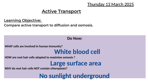 Active transport | Teaching Resources