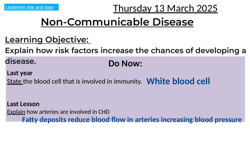 non-communicable disease | Teaching Resources