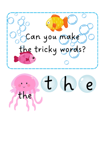 Under the sea tricky words | Teaching Resources