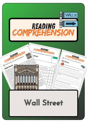 Reading Comprehension - Wall Street + Solutions | Teaching Resources