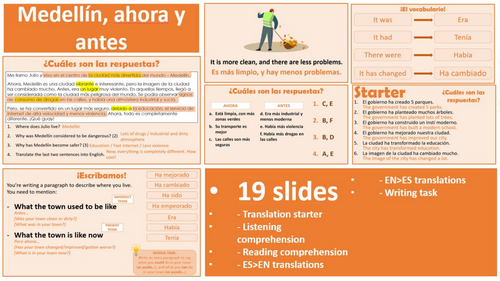 2026 Spanish AQA GCSE Module 6.2 - Medellin, ahora y antes | Teaching ...