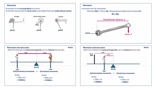 AQA GCSE Physics: Moments, Levers and Gears | Teaching Resources