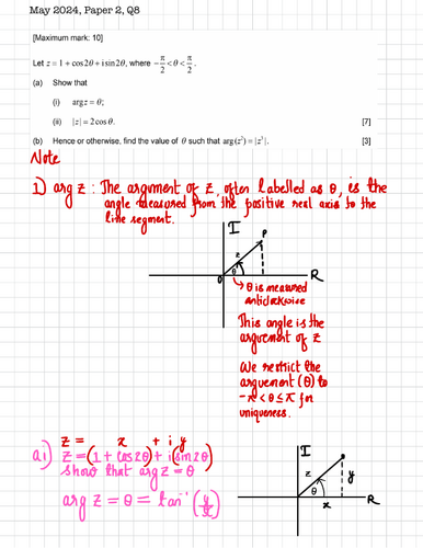 B HL Complex Numbers Exam Questions & Solutions (2021-2024, TZ2 ...