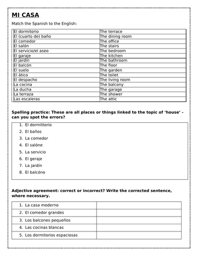 KS3: Mi casa (my house) | Teaching Resources