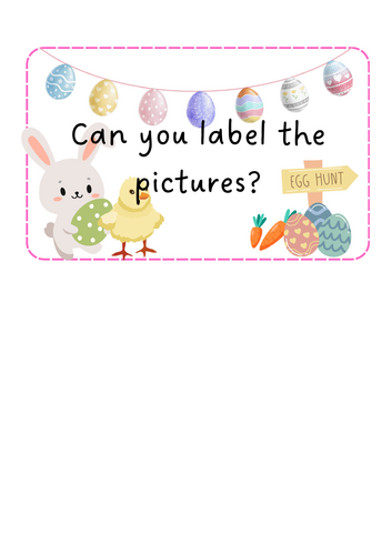 Easter picture labelling | Teaching Resources