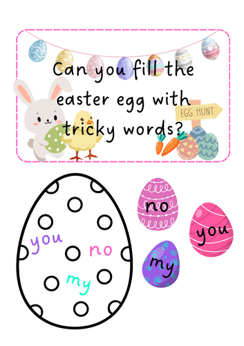 Easter Tricky word eggs | Teaching Resources
