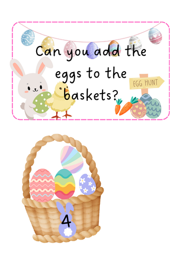 Easter egg basket counting | Teaching Resources