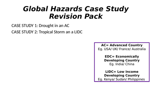Global Hazards OCR GCSE Geography Rev Pack | Teaching Resources