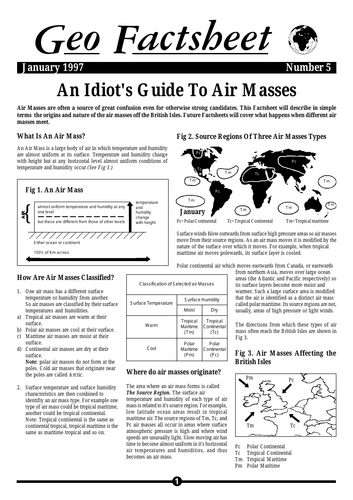 Geography GCSE Air Masses: Global Circulation | Teaching Resources