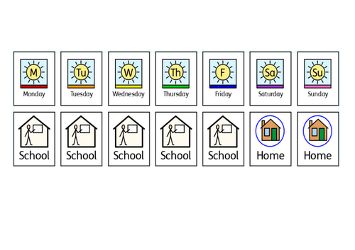 Visual school days weekly | Teaching Resources