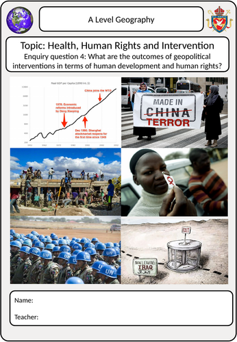 Health, Human Rights and Intervention Booklet A-Level Geography Enquiry ...
