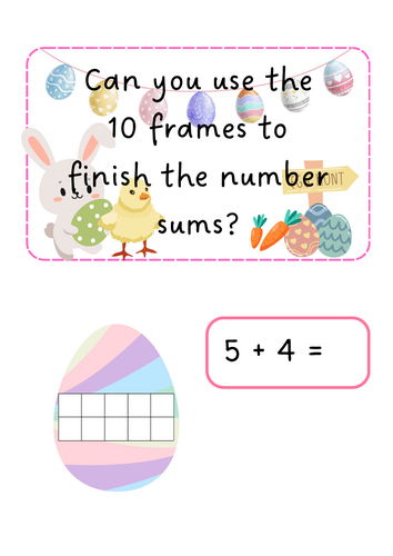 Easter 10 frame eggs counting | Teaching Resources