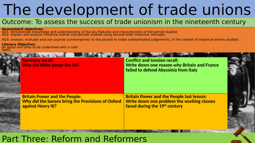 The Development of Trade Unions | Teaching Resources