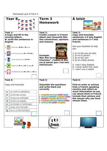 Homework sheet Dynamo 2 Module 3 | Teaching Resources