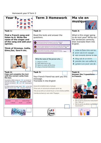 Homework sheet Dynamo 3 Module 3 | Teaching Resources