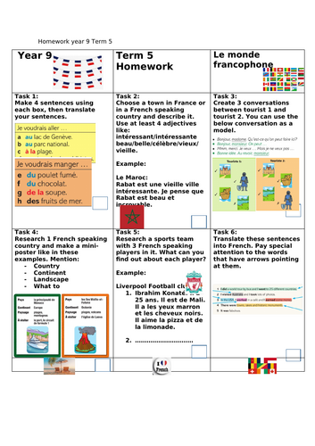 Homework sheet Dynamo 3 Module 5 | Teaching Resources