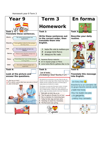 Homework sheet Viva 3 Module 3 | Teaching Resources