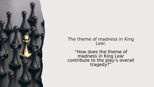 King Lear Revision: Theme of Madness | Teaching Resources
