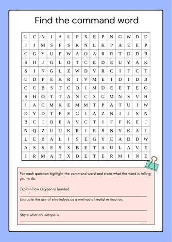 command word word search | Teaching Resources