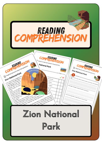 Reading Comprehension - Zion National Park + Solutions | Teaching Resources
