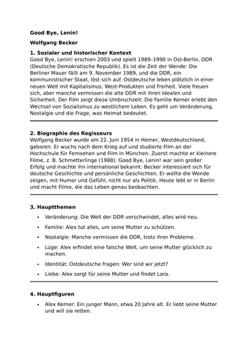 Good Bye, Lenin! - Essential Guide | Teaching Resources