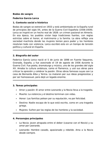 Bodas de sangre - Federico García Lorca - Essential Guide | Teaching ...