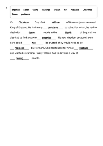 KS3 Norman Conquest: William of Normandy | Teaching Resources