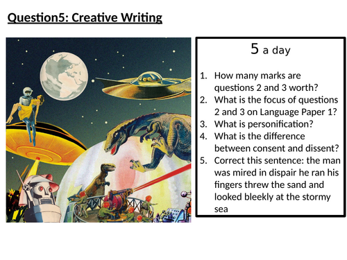 Language Paper 1 Question 5 - Creative writing shark/jaws inspired ...