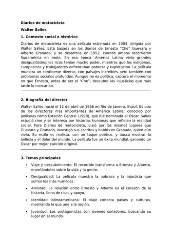 Diarios de motocicleta - Walter Salles - Essential Guide | Teaching ...
