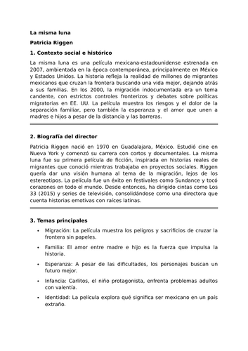 La misma luna - Patricia Riggen - Essential Guide | Teaching Resources