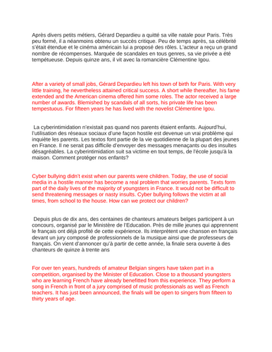 A LEVEL FRENCH translation exercise with answers | Teaching Resources