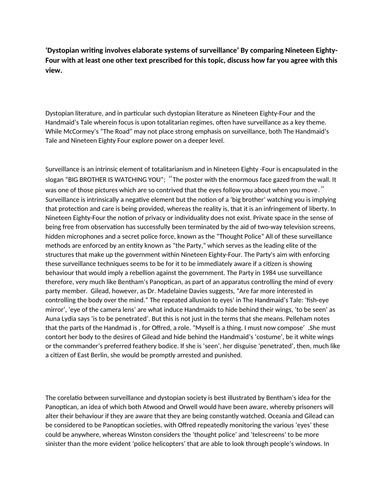 A LEVEL ENGLISH LITERATURE "Nineteen Eighty-Four" | Teaching Resources