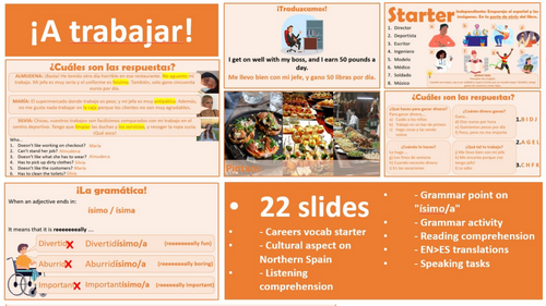 2026 Spanish AQA GCSE Module 8.2 - A trabajar | Teaching Resources