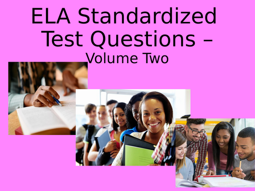 ELA Standardized Test Questions PowerPoint - Volume 2 | Teaching Resources