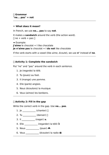 Studio 2 (Vert) - Module 1 - Grammar - La télé | Teaching Resources