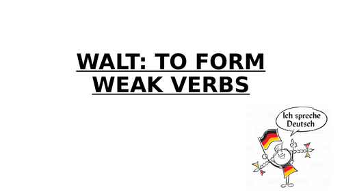 Formation of weak verbs in German | Teaching Resources