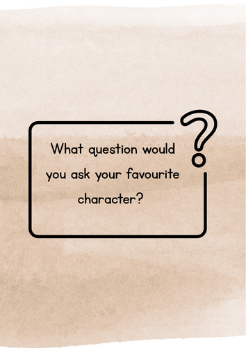 Favourite character questions | Teaching Resources
