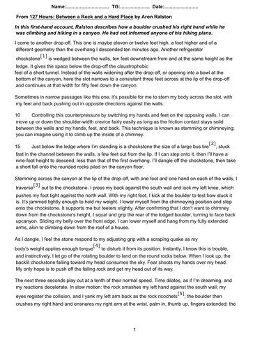 From 127 Hours Between a Rock and a Hard Place by Aron Ralston ...