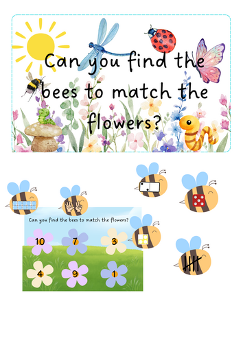 Minibeasts - Number Bee Representations | Teaching Resources