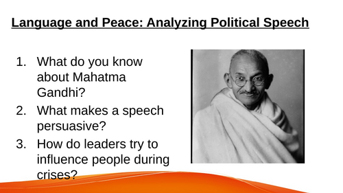 Non Fiction - Gandhi Kashmir Speech | Teaching Resources