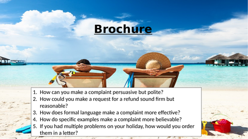 Travel Writing - Creating A Brochure Lanzarote | Teaching Resources