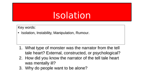 Isolation in We Have Always Lived in the Castle | Teaching Resources