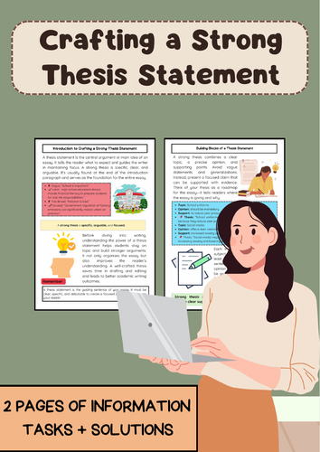 Crafting a Strong Thesis Statement: Essay Structure Guide | Teaching ...